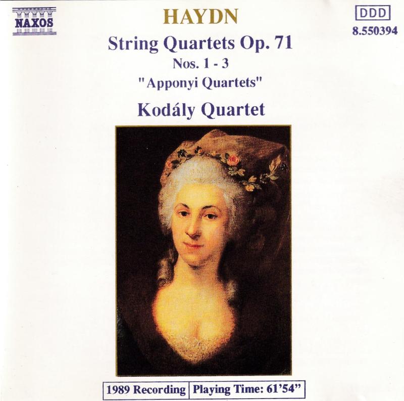 Haydn: String Quartets, Op. 71, Nos. 1-3 "Apponyi Quartets"