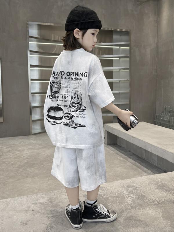 Tシャツ キッズ 男の子 子供服 半袖 セットアップ カジュアル 夏服 上下セット レトロ