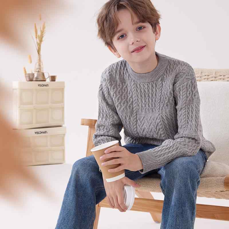 ニット キッズ 男の子 秋冬 厚手 トップス 子供 大童 毛糸 セーター あったか インナー 普段使い