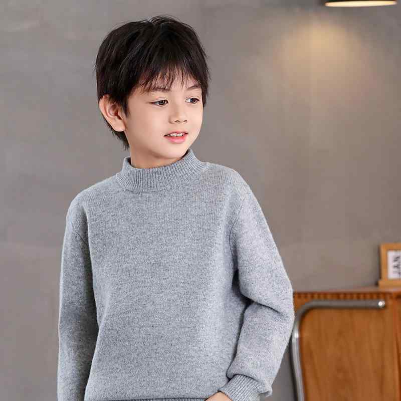 ニット キッズ 子供 男の子 女の子 ウール100% セーター タートルネック 秋冬 インナー ミドル丈 ニット トップス