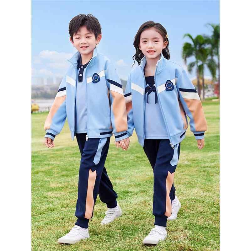 スクールウェア 小学生 春秋 3点セット 幼稚園 園服 運動会 秋 子供 一年生 校服 セットアップ