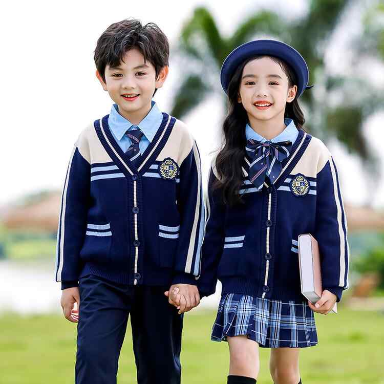 2幼稚園 制服 秋冬 ニット セットアップ 子供 スクールユニフォーム ブリティッシュスタイル 小学生 中学生