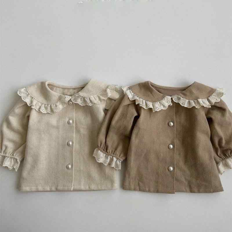 シャツ キッズ 長袖 レース 春秋 かわいい おしゃれ 襟付き 花柄 女の子 トップス・適用性別: 女・適合年齢層: 中小童(3~8歳，100~140cm)・画像実写: 実写モデルあり・スタイル: 韓国版・ネックライン: ラウンドネック・生...