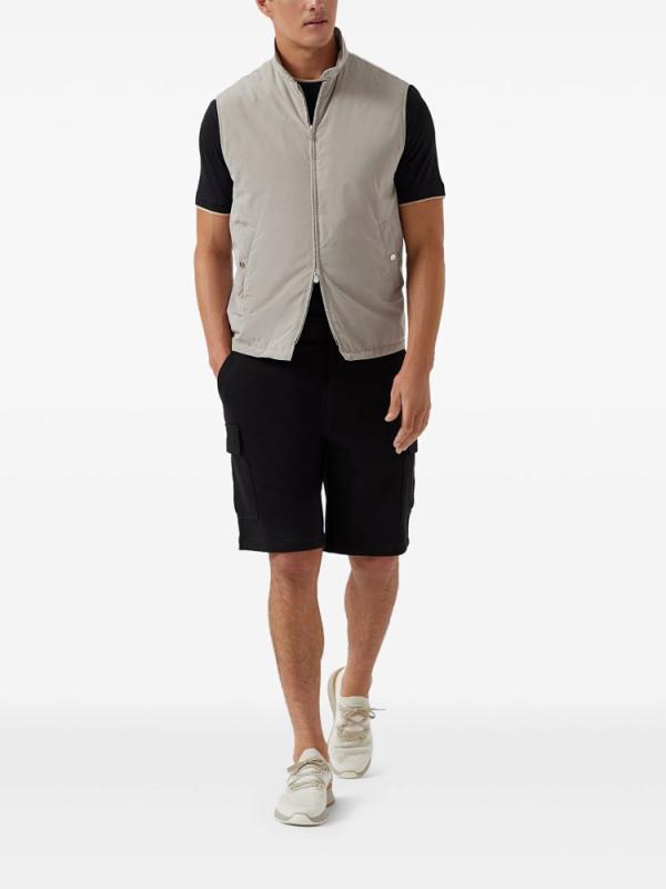 メンズ ストレッチ ベスト アウター コットン スパンデックス 精美なメタルバックル付き シンプル 普段使い ブランド