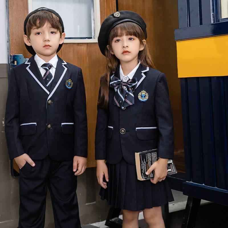 制服 子供 フォーマル 4点セット 小学生 スクール 制服 長袖 ジャケット シャツ パンツ スカート イギリス風 学院 JK 写真 撮影 入園式 卒園式