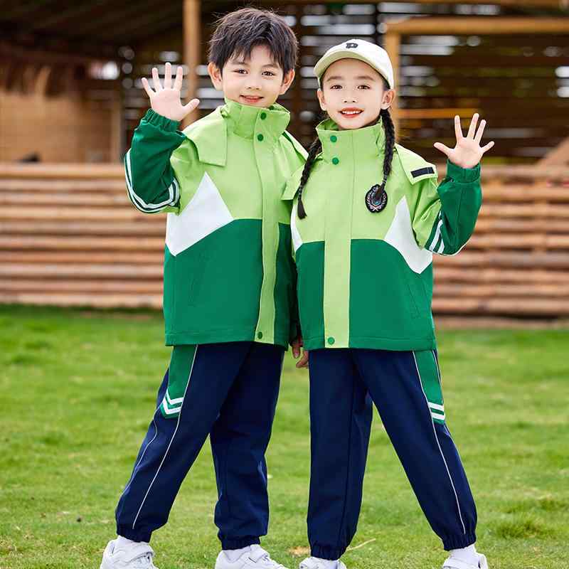 幼稚園 園児用 スクールウェア 秋冬 小学生 防寒 アウター 3点セット 子供用 ウインドブレーカー ジャケット パンツ 冬 暖かい 通学着
