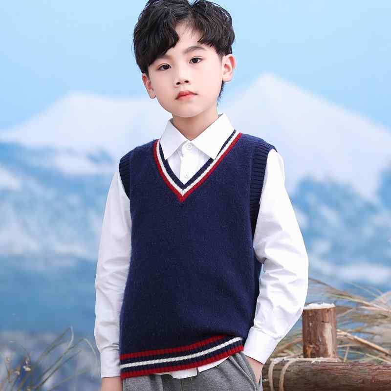 2ニット キッズ ベビー 子供服 ウール セーター ベスト 男の子 女の子 丸首 羊毛 暖かい 防寒 秋冬