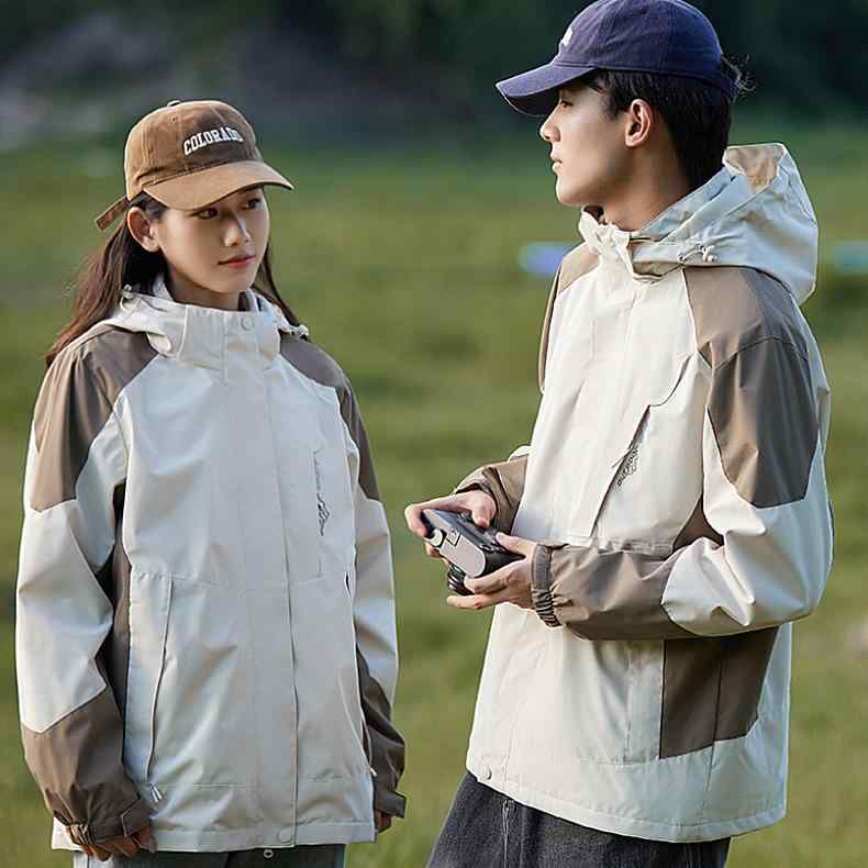 マウンテンパーカー レディース メンズ 2点セット 防水 防風 釣り スキー 登山ウェア アウター インナー付き