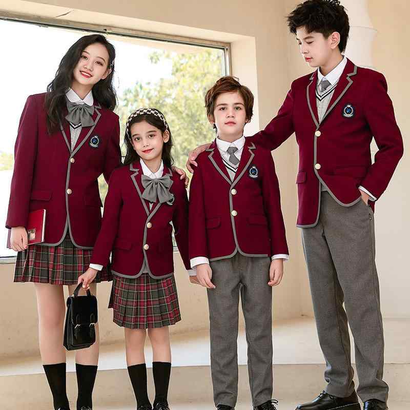 制服 小学生 スクールウェア 子供用 フォーマル スーツ 3点セット ジャケット ブラウス パンツorスカート 幼稚園 入園式 卒園式 発表会・スタイル: 英伦・適用性別: 中性/男女兼用・閉鎖タイプ: シングルブレスト・要素: セットアッ...