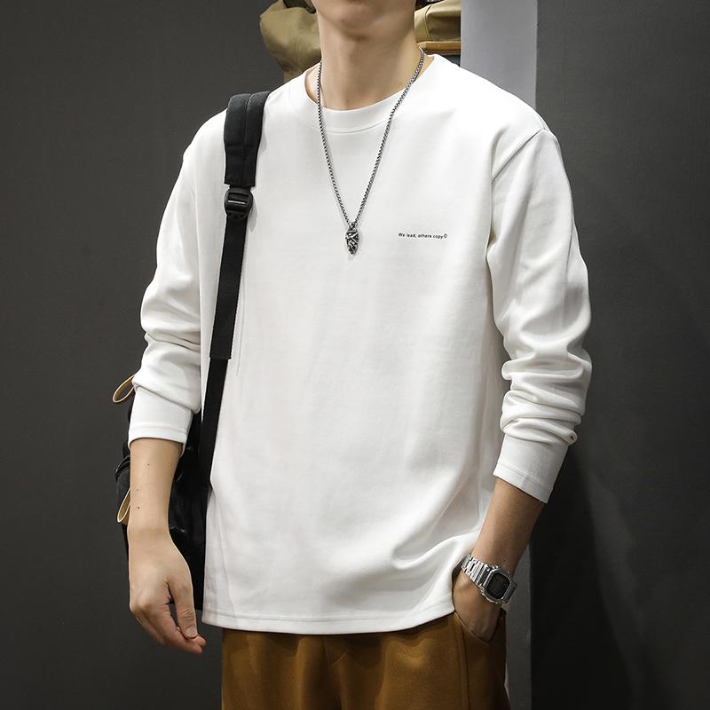 シャツ メンズ 男性用 トップス 長袖 Tシャツ カットソー インナー スリム 無地 カジュアル