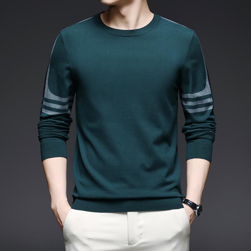 ニット メンズ ニットソー 長袖 Tシャツ セーター カットソー トップス 丸首 秋冬 ファッション カジュアル 普段使い