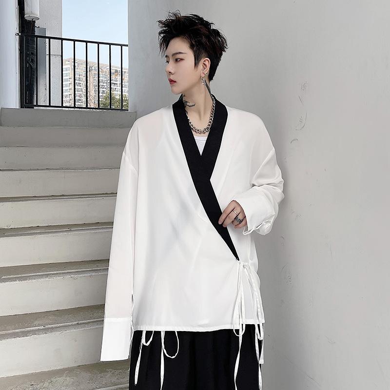 シャツ メンズ トップス 春夏 韓国風 武道 スポーツ ファッション ゆるい カジュアル シャツ