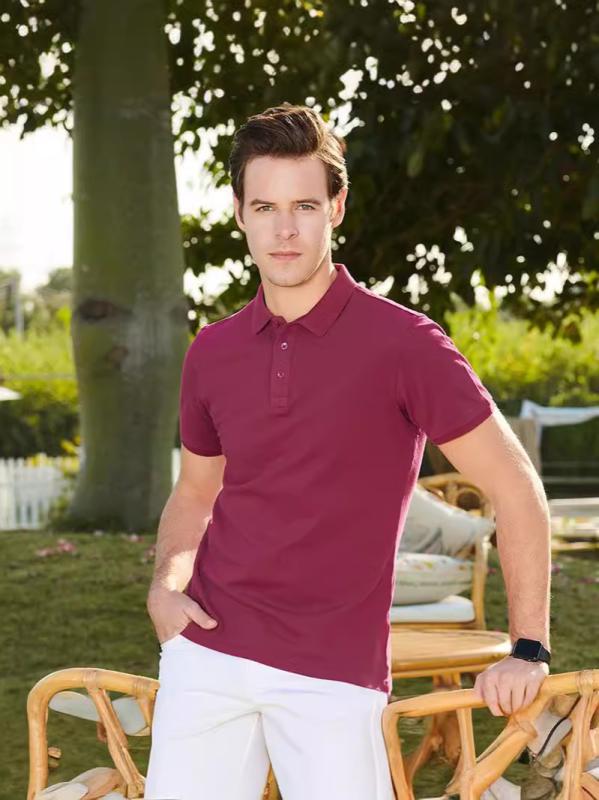 ポロシャツ 半袖 男女兼用 団体服 作業服 ビジネス カジュアル 快適 無地 ワンポイント ロゴ プリント