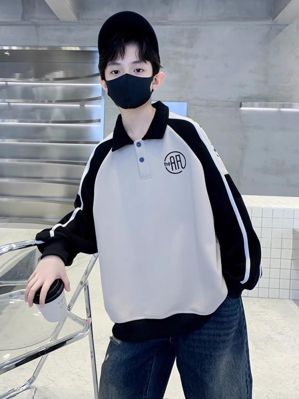 キッズ 男の子 ポロシャツ 春物 トレーナー ゆったり トップス 子供服 春秋 かわいい おしゃれ