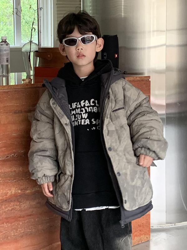 アウター 子供服 男の子 韓国風 ジャケット 秋冬 おしゃれ 中綿入り あったか 防寒 厚手 ゆったり