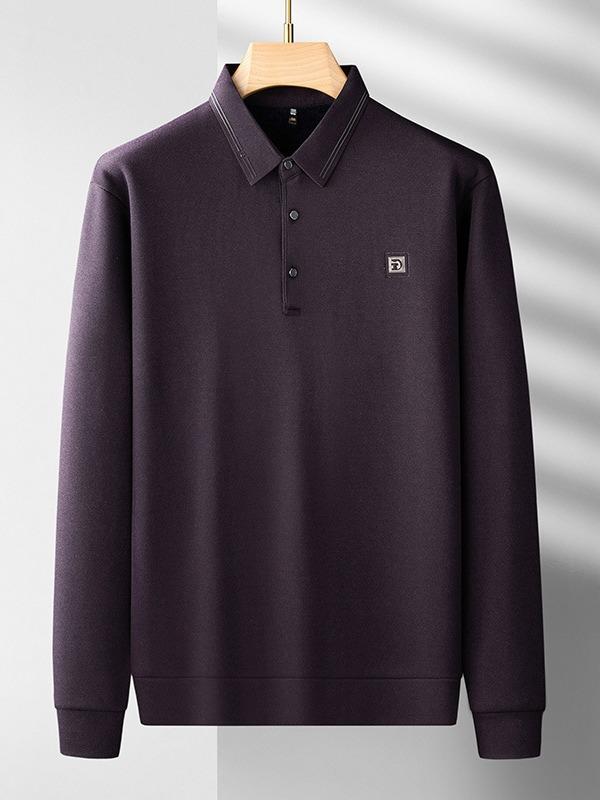 ポロシャツ 男性用 秋冬 大 размер 裏起毛 Tシャツ 長袖 厚手 保温 ビジネス 普段使い・スタイル: 基礎大众・袖丈: 長袖・版型: 合体型・柄: 纯色・特殊工艺: 烫钻・厚薄: 加绒・适合季节: 冬季・淘货类别: 时尚都市（24...
