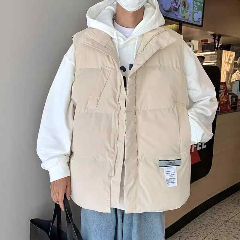 ベスト 男性用 防寒着 秋冬 冬物 チョッキ 厚手 コットン 中綿入り ノースリーブ ジャケット アウター カジュアル 普段使い