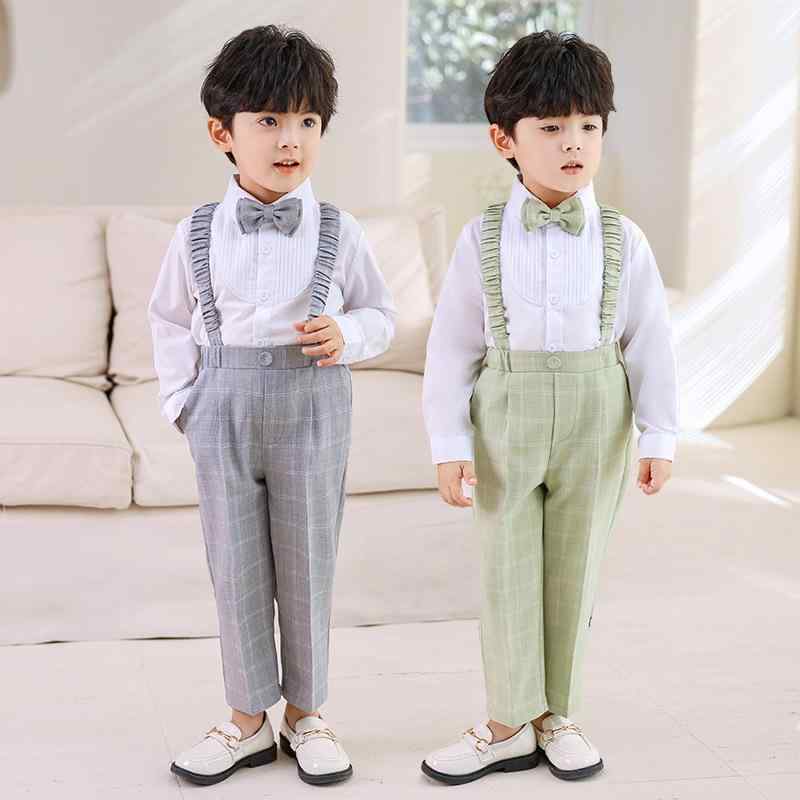 子供 フォーマル スーツ 春 長袖 シャツ サロペット セット 男の子 クラス イベント 発表会 演奏会