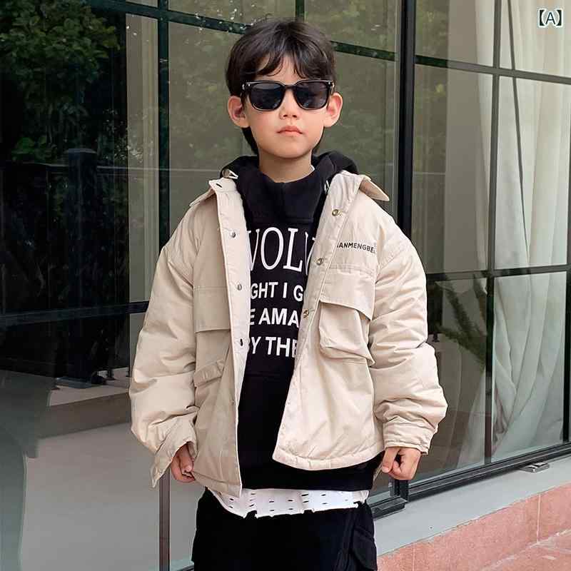 子供服 男の子 アウター 秋冬 ジャケット シャツ 中綿入り 厚手 防寒 暖かい おしゃれ