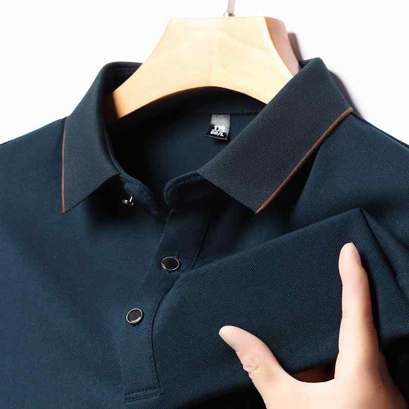 ポロシャツ 男性用 長袖 襟付き Tシャツ トップス カットソー カジュアル 普段使い ビジネス スマート・スタイル: 基礎大众・袖丈: 長袖・版型: 宽松型・柄: 纯色・特殊工艺: 丝光・厚さ: 普通・対象: ビジネス(35歳以上)・生地...