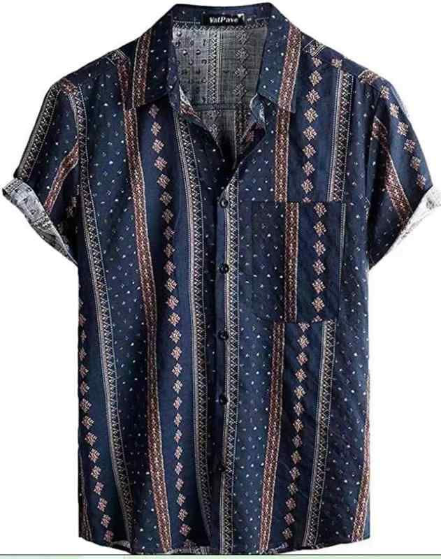 2シャツ 男性用 アロハシャツ 半袖 オープンカラーシャツ ポケット付き 花柄 ボタニカル柄 リゾート 普段使い
