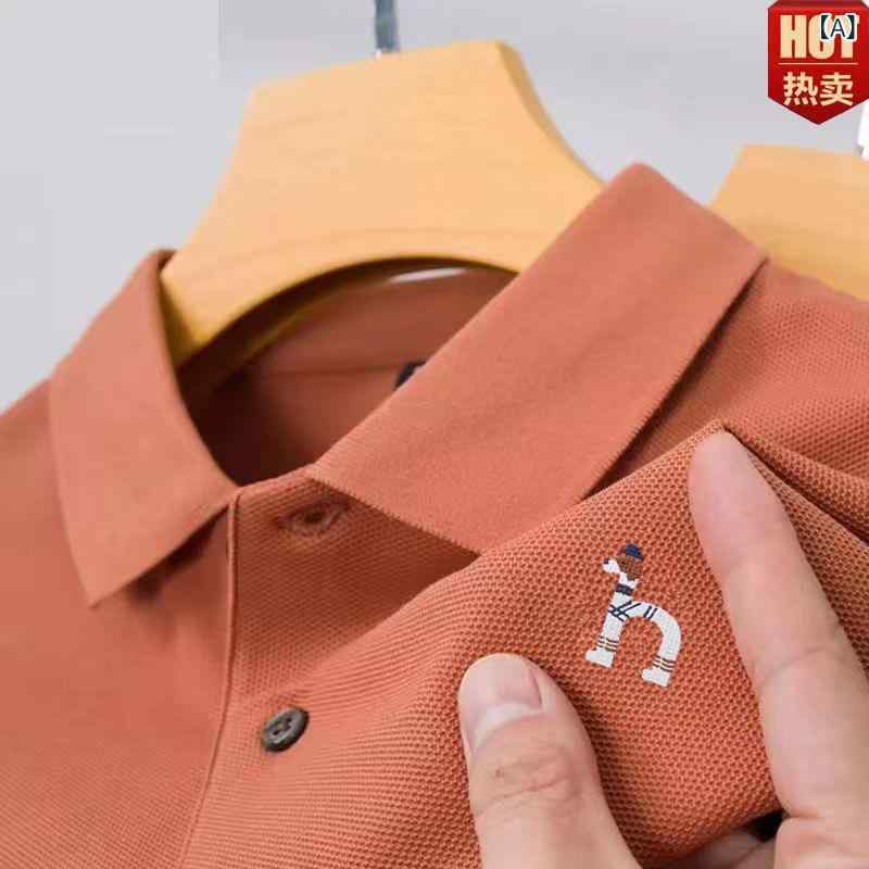 Tシャツ 男性用 半袖 ポロシャツ 綿 襟付き ビジネスカジュアル トップス カットソー 百搭