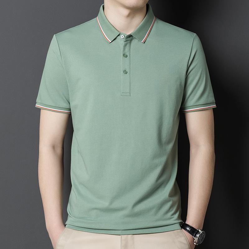 ポロシャツ 男性用 トップス 無地 薄手 青年 襟付き Tシャツ 普段使い