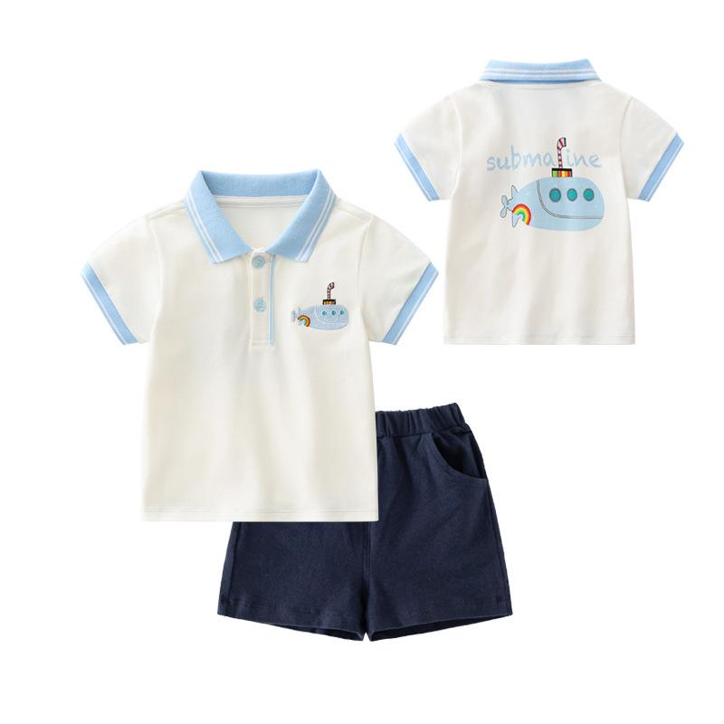ベビー服 男の子 半袖シャツ ショートパンツ 上下セット ポロシャツ カジュアル 子供服 幼児 接触冷感 吸湿速乾 かわいい