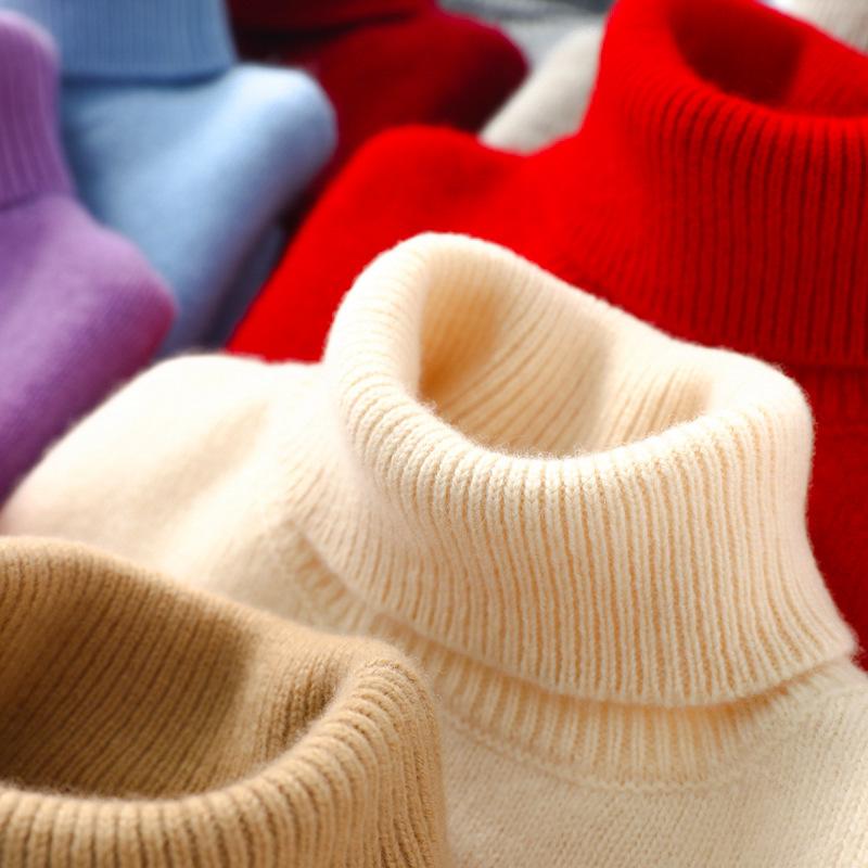 子供服 ニット・セーター 男の子 女の子 ハイネック 羊毛 ウール 中厚手 ニット トップス・适用性别: 中性/男女均可・面料工艺: 柔软处理・风格: 简约・适合年龄段: 中小童(3~8岁，100~140cm)・适合季节: 春季・毛线粗细:...