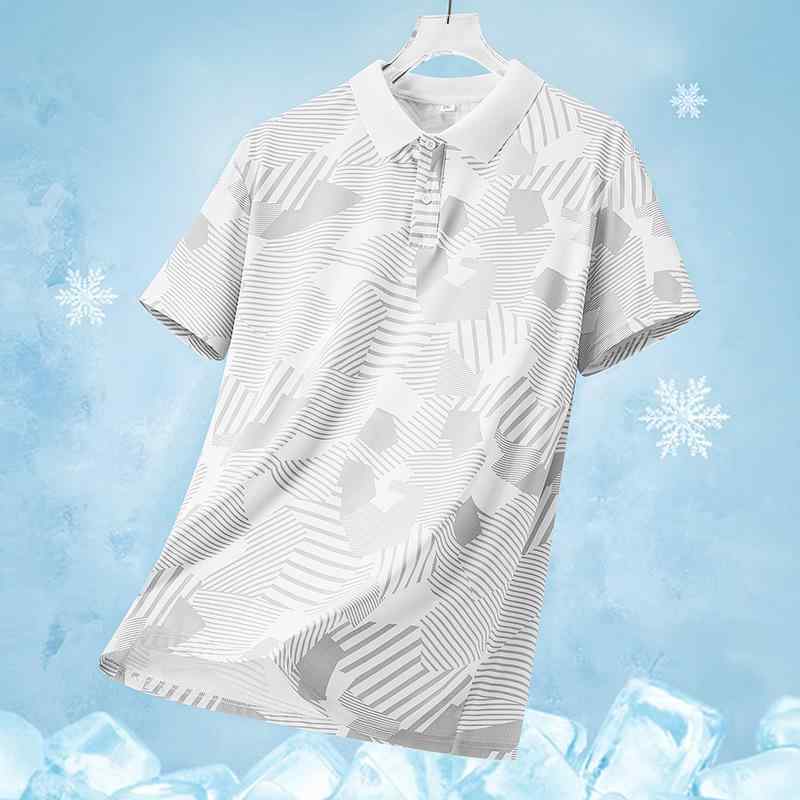 ポロシャツ メンズ 男性用 迷彩柄 接触冷感 トップス 薄手 半袖 Tシャツ カットソー 普段使い・スタイル: 軽熟カジュアル・袖丈: 半袖・版型: 宽松型・柄: 迷彩・厚さ: 薄手・対象年齢: 18-24歳・素材: アイス・主な素材: ポ...