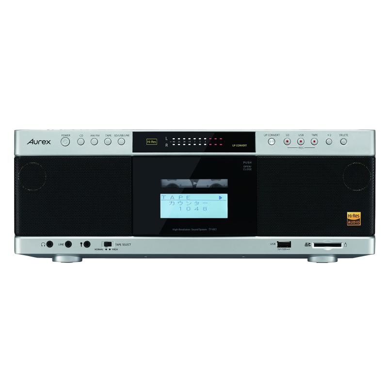 東芝 ハイレゾ CDラジカセ SD/USB/CD-RW対応 Aurex TY-AK1(N) サテンゴールドSDカードやUSBメモリーへ保存した、192kHz/24bitまでのハイレゾ音源ファイル(FLAC、WAV)を手軽に再生カセットテープ...
