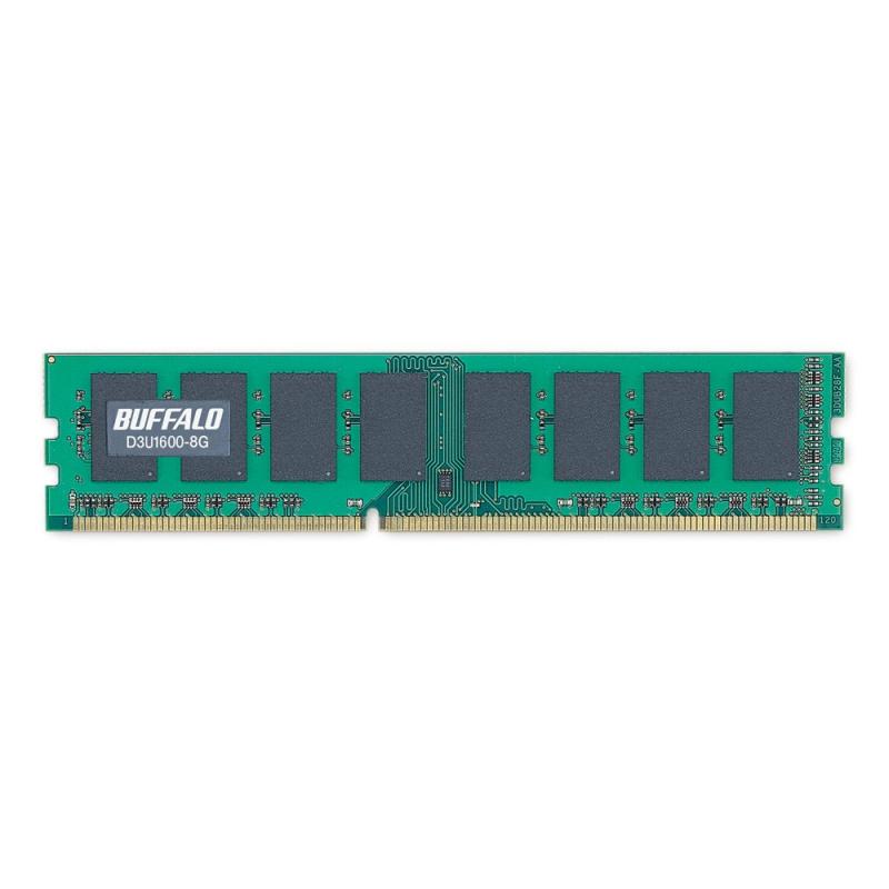 BUFFALO デスクトップ用 DDR3 メモリー PC3-12800対応 240Pin DDR3 SDRAM DIMM 8GB [ D3U1600-8G ]主な付属品 : 取扱説明書書はパッケージに記載