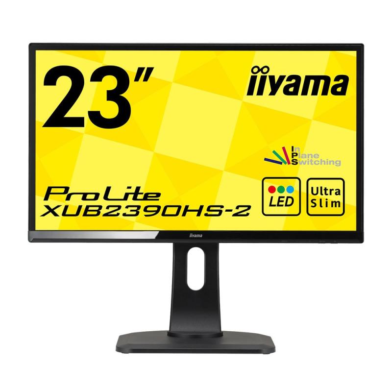 iiyama ディスプレイ モニター XUB2390HS-B2 23インチ/フルHD/スリムベゼル/HDMI端子付23インチ FullHD (1920×1080) AH-IPS ピボット(画面回転) 高さ調節 スイベル(左右角度調節) チル...