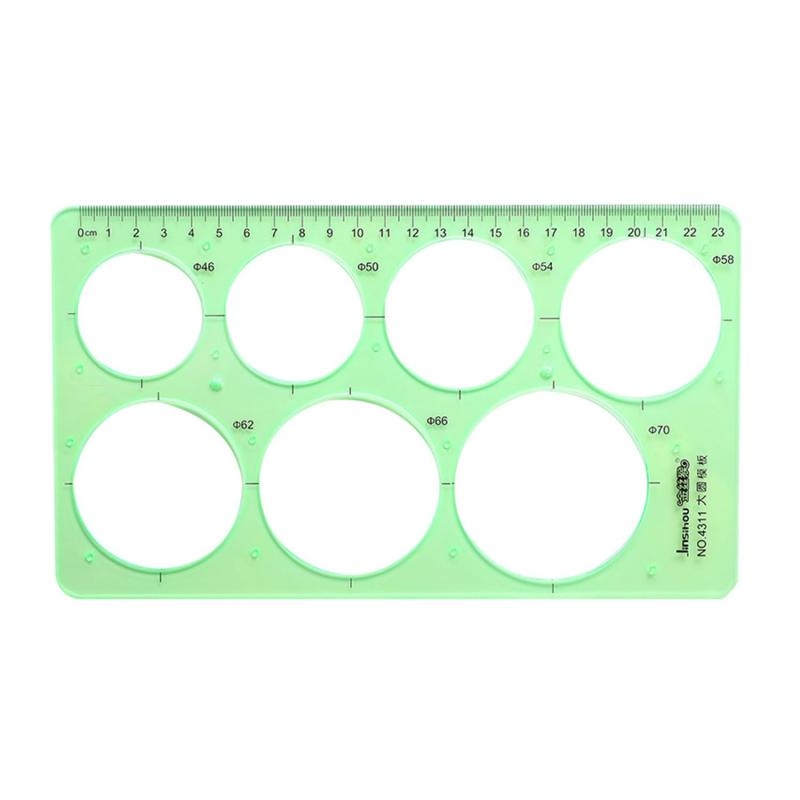 円定規 テンプレート 円 まる 定規 製図 用具 耐久性 正確 見やすい プラスチック 図面テンプレート モデルフットサークル 数理グラフィック定規 ラウンドサークルテンプレート, YAO-380【サイズ】：25*14.5cm【高品質】環境...