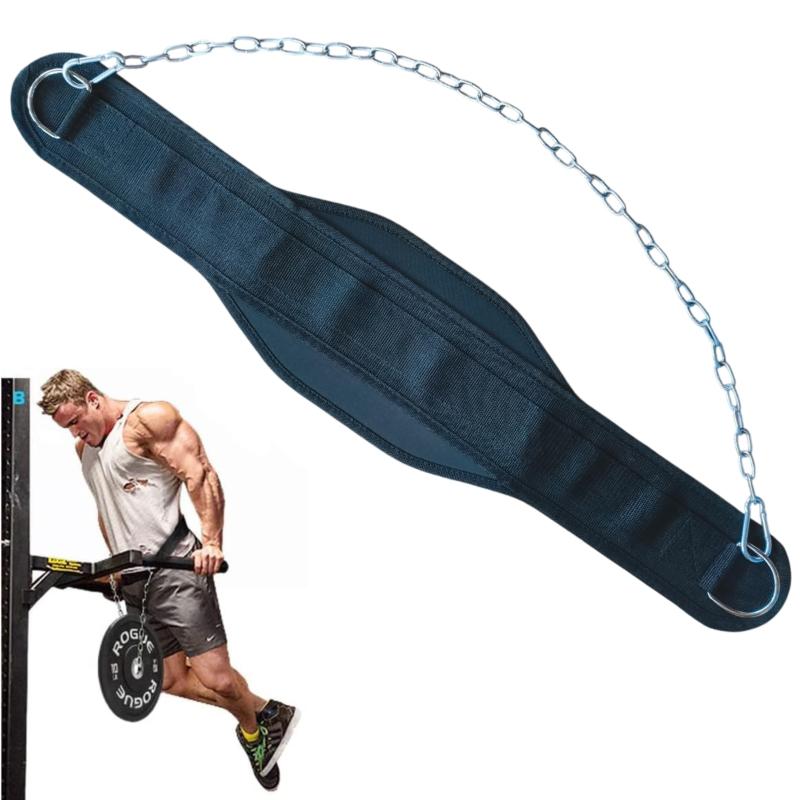 Smilerain 懸垂 ベルト 加重ベルト ディプスベルト ディッピングベルト トレーニングベルト 耐久性 付け心地が良い チェーンの長さ調節できる 丈夫で使いやすい✅【フリーサイズ】：身長や胴囲によってベルトのサイズを自由に調整できます...