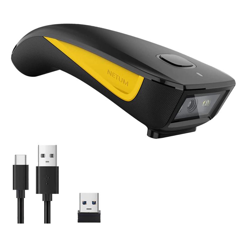 NETUM C750バーコードスキャナー 2次元 Bluetoothワイヤレス1D 2D QRミニUSBバーコードリーダープリントデジタルスキャナーポータブルPCラップトップスマートフォンAndroidタブレットCMOSセンサーは、デジタル...