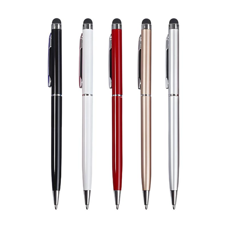 ALLVD タッチペン付き2 in 1 5本セット多機能ボールペン黒インクタッチペンタブレットスマホタブレット用タッチペン軽量【仕様】タッチペン付きボールペン5本（全5色）。サイズ：135*7.6 mm。材質：金属製。【2 in 1設計】タ...