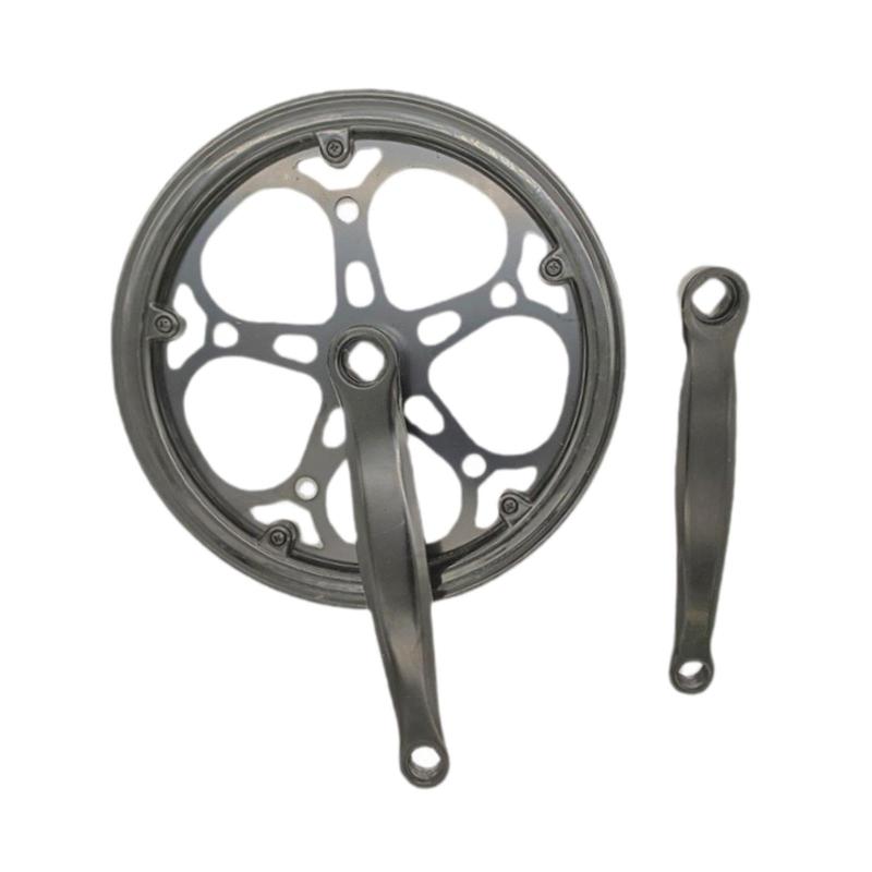 DeeRace シングルチェーンリング バイク クランクアームセット 52T 170mm クランクセット スクエアテーパー シティ折りたたみ自転車パーツ用【素材】このクランクアームセットは高品質の鉄金属で作られており、強度が高く頑丈です。【...