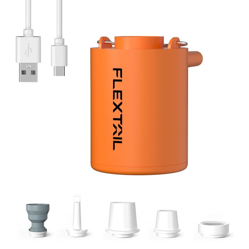 FLEXTAILGEAR TINY PUMP 2023 携帯式エアーポンプ TYPE-C充電式 最軽量ポンプ 3.5Kpa 空気入れ・空気抜く 電動ポンプ プール用ブイ 浮き輪 真空袋