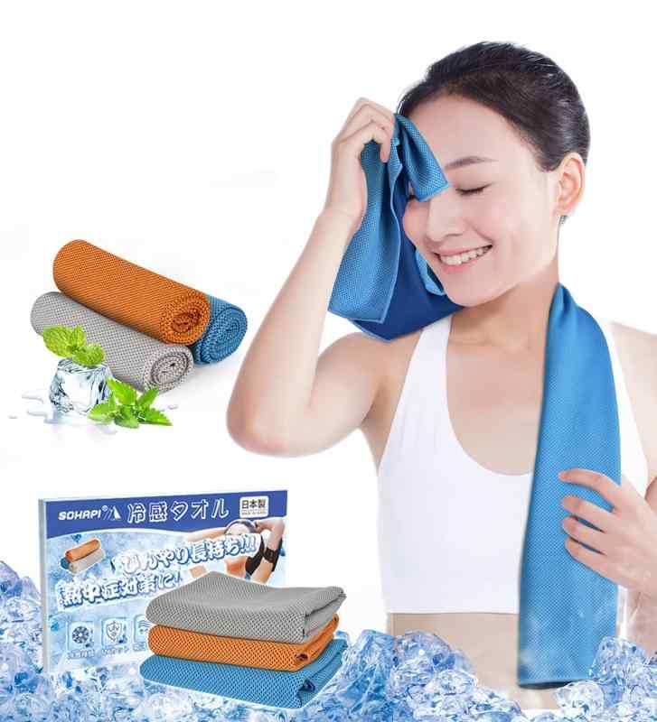 SOHAPI 冷却 タオル クール タオル 冷感 タオル 3点セット 振るだけ 夏用 ひんやり タオル れいかんたおる れいかんタオル 熱中症 極冷タオル 首 子供 無限クール 持续冷感 抗菌防臭 吸汗速乾 【クールタオル・持续冷感】SOH...