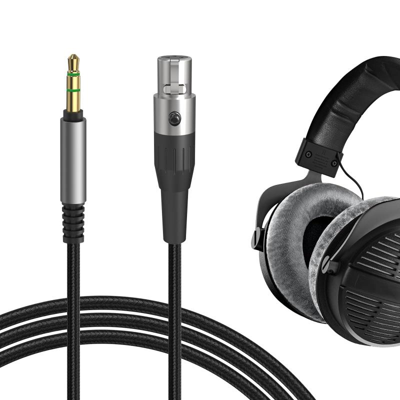 Geekria ケーブル ナイロン編組互換性 オーディオコード ベイヤーダイナミックBeyerdynamic DT 900 PRO X, DT 770 PRO X LE ヘッドホンケーブル、 3.5mm に適合する 1.7 m高純度エナメル...