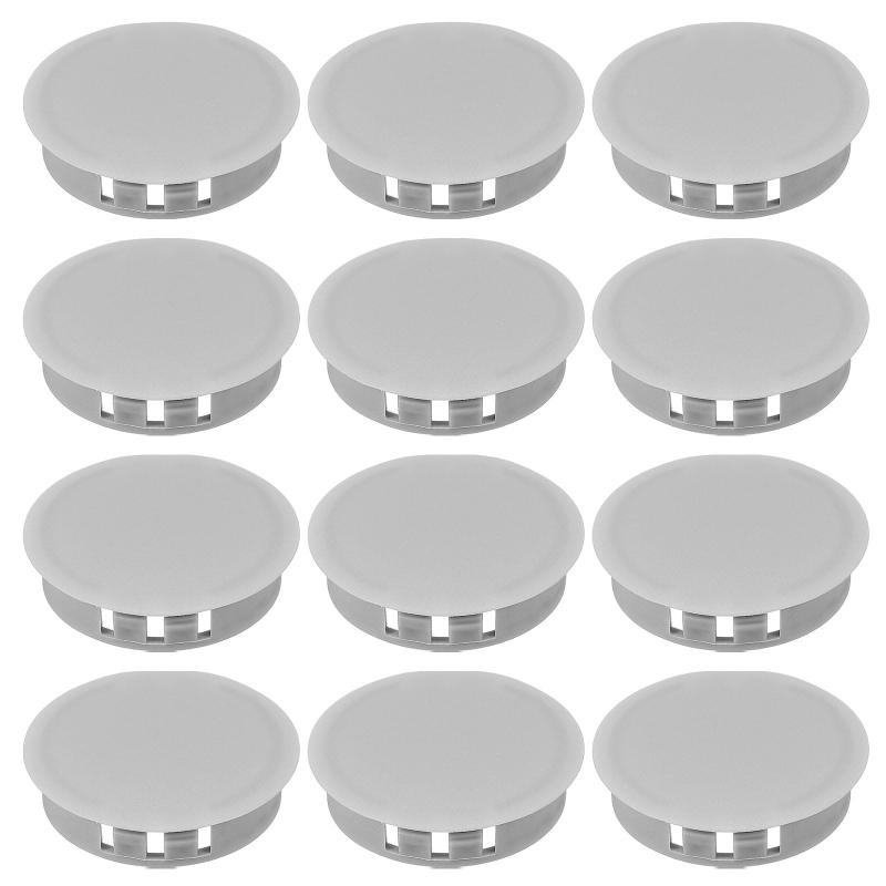 PATIKIL Plastic Hole Plugs, Flush Type Round Plug Snap in Locking Screw Hole Covers Insert End Caps for Furniture Cabine...