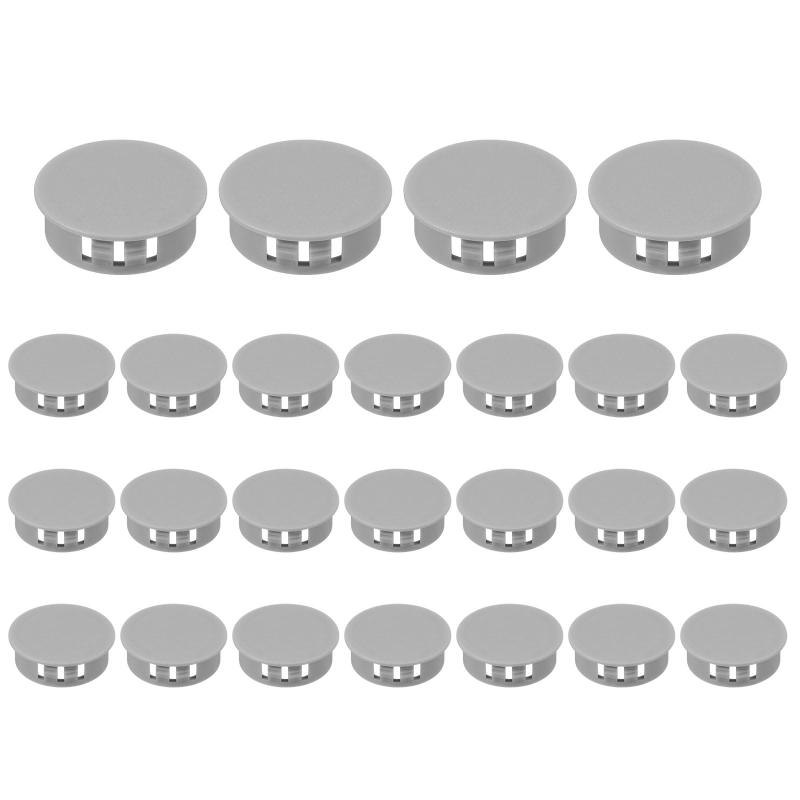 PATIKIL Plastic Hole Plugs, Flush Type Round Plug Snap in Locking Screw Hole Covers Insert End Caps for Furniture Cabine...