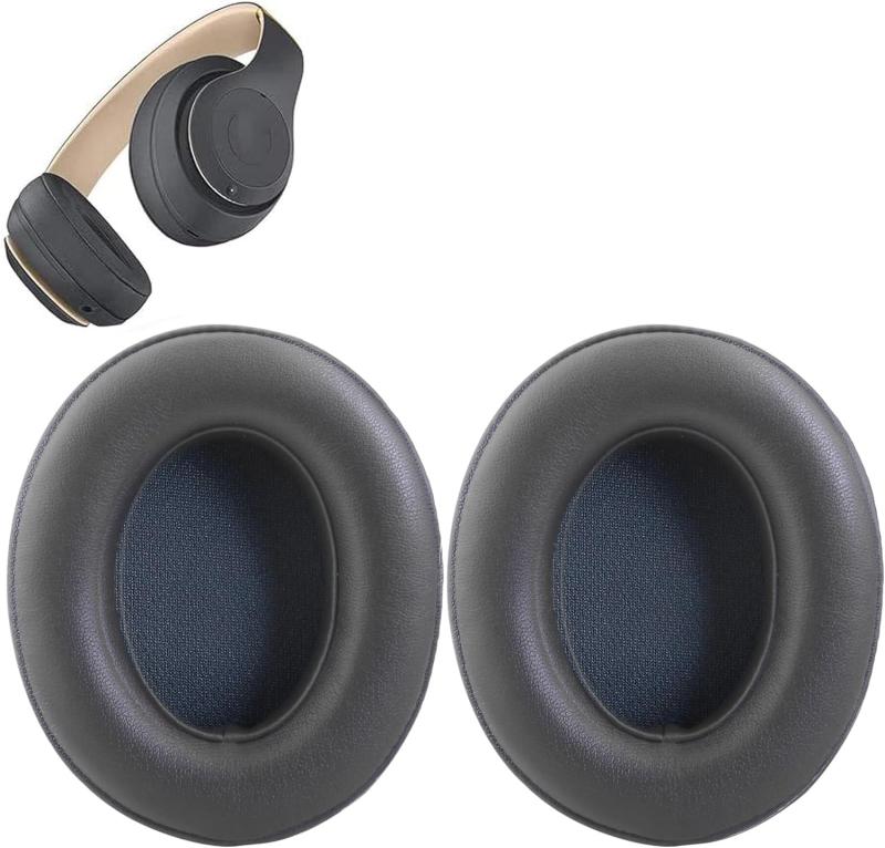 Studio 3 イヤーパッド クッション 交換用イヤーパッド Beats Studio 2 &amp; Studio 3 有線 &amp; ワイヤレスヘッドフォン用 Studio 3.0 2.0 イヤーパッド 低反発素材 ソフトプロテイン...