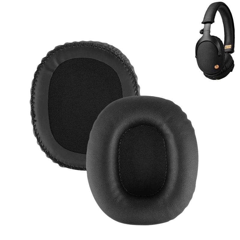 イヤーパッド For Marshall Monitor Wireless/Monitor II/Wired に対応 交換 用 ヘッドホンパッド 防止音漏れ防止 <1組 > なんしつ 高密度フォームRuiMi（プロテインレザー/ブ...