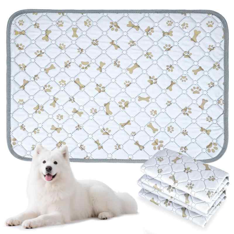 BTSD-home 洗えるペットシーツ 50×70cm 2枚 犬用 トイレシート 防水 吸水 速乾 滑り止め 小型犬 中型犬 ケージ用 淡ブルー×ゴールド柄【50×70cm・2枚セット】小型犬〜中型犬に使いやすいミドルサイズ。トイレトレーま...
