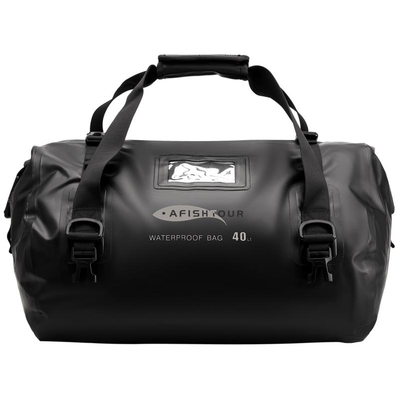 [AFISHTOUR] 40L 防水オートバイダッフルバッグ - バイク用ストラップ付きのバイク用ラゲッジテールバッグ - カヤック、ラフティング、ボート、キャンプ、旅行、ビーチに最適なロールトップモーターサイクル対応】このダッフルバッグは...