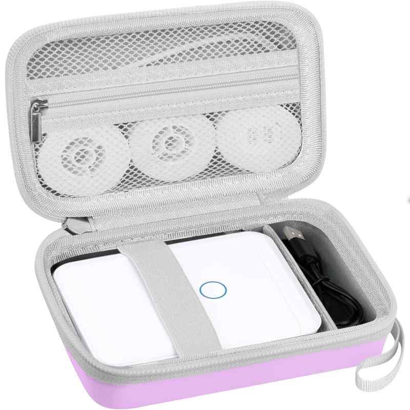 Leayjeen ラベルプリンター収納ケース NIIMBOT D110 / Phomemo D30対応 ポータブル Bluetooth ラベルプリンターとアクセサリーに最適 防水 耐震
