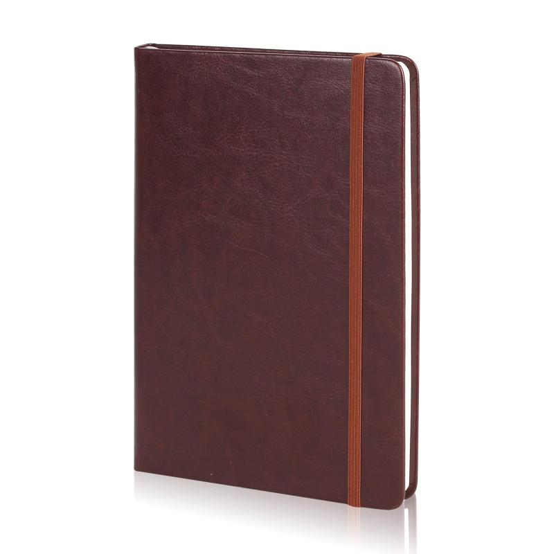 A5 ノート 横罫（A罫） 192ページ 分厚い ハードカバー サイズ（A5 横14.6 cm × 縦21.3 cm） 100 gsm無酸紙 クラシック 仕事 旅行日記 ビジネス プレゼント表紙はビジネスシーンに最適なクラシックなPUレザー...