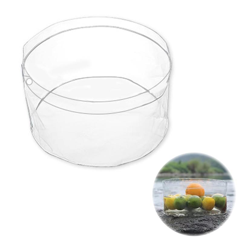 ESJNNK 折りたたみ洗面器 6L 透明 折り畳み 水鉢 pvc 洗濯バケツ 携帯用 旅行用 キャンプ アウトドア 食器洗い 果物洗い 飲み物クーラー 再利用可能【商品仕様】折りたたみ洗面器×1個、サイズ：約25×14cm、素材：PVC、...